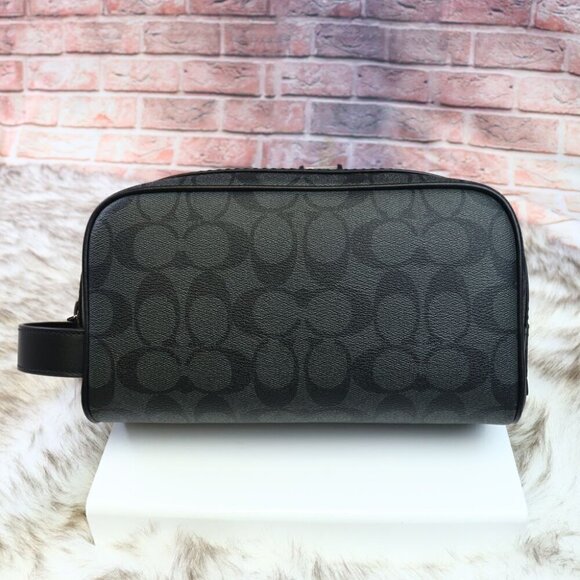 Coach | Bags | Coach Small Travel Kit In Signature Canvas 255 Qbmi5 ...